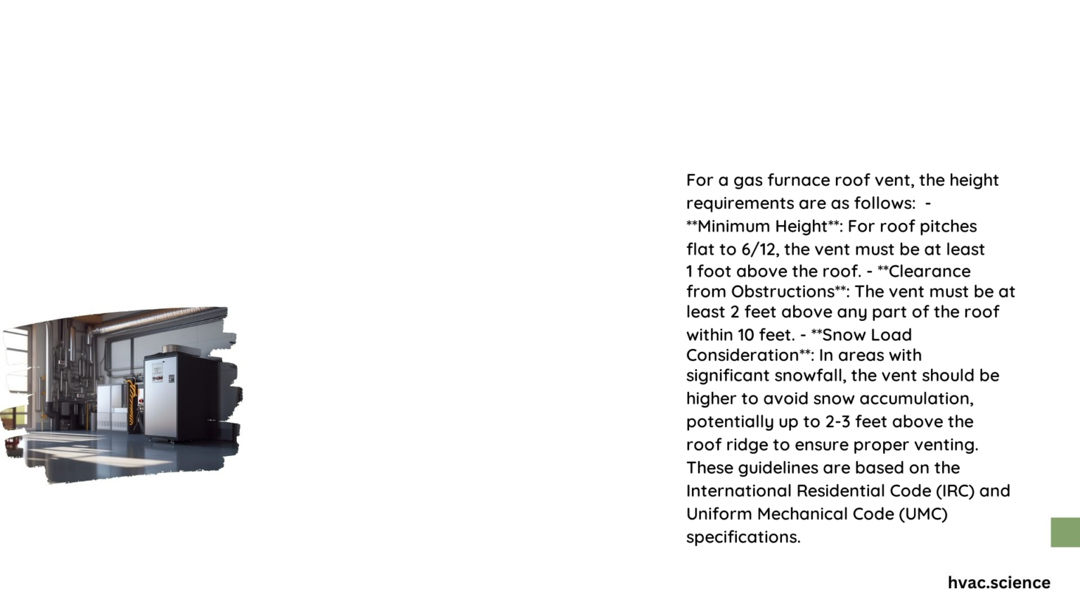 Gas Furnace Roof Vent Height: Ensuring Proper Ventilation and Code